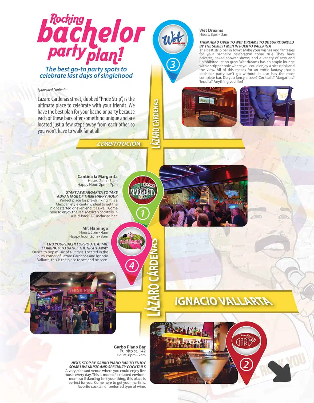 Rocking bachelor party plan! The best go-to spots
